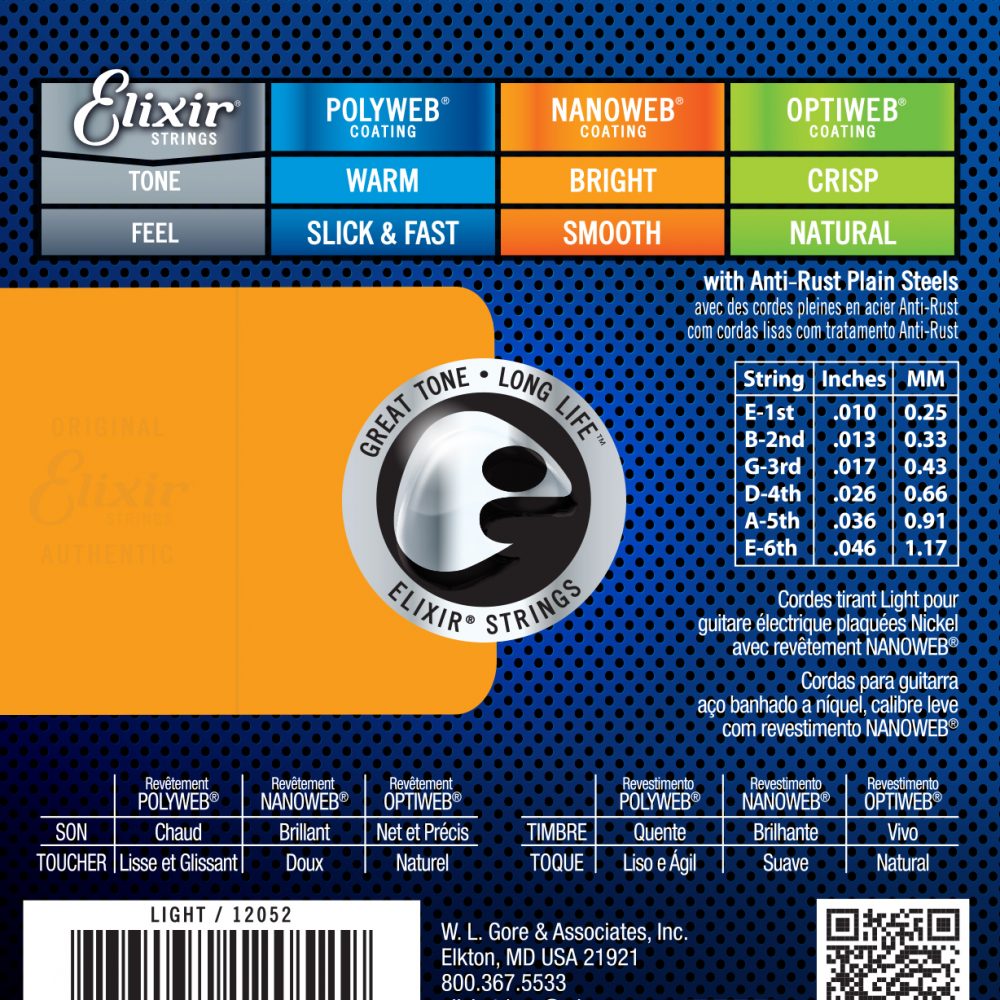 엘릭서 나노웹 Elixir Nanoweb Light 일렉기타줄 10-46 – stormguitar